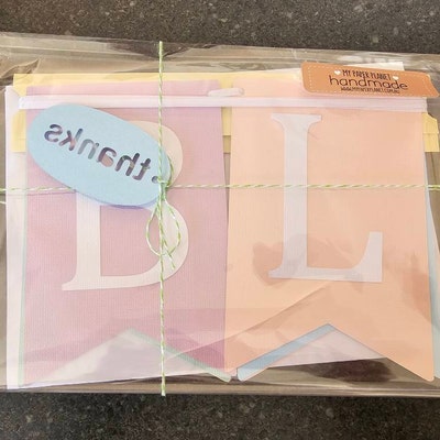 Pastel Rainbow Happy Birthday Banner. Custom Name, Party, First ...