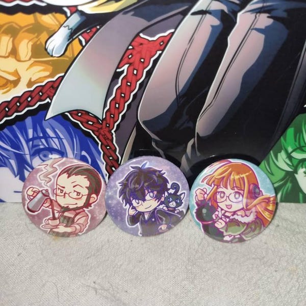 Persona 5 Pin Badges - Etsy