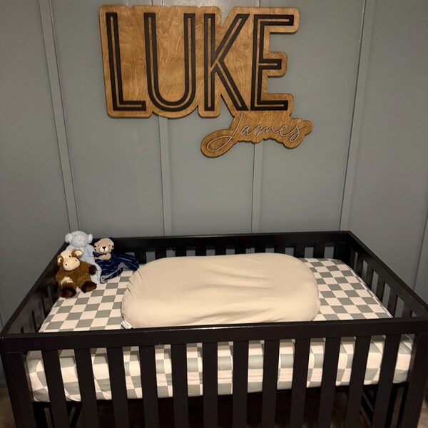 Large Custom Wood Name Sign, Nursery Name Sign, Boho Girl Name Sign ...