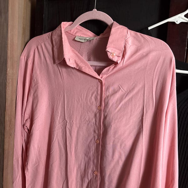 Women Red Button Front Blouse Formal Button up Shirts Office Work Minimalist Women Button Front ...