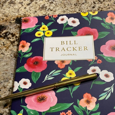 Bill Tracker Journal, Undated Floral Planner, 2024 Planner, Bill ...