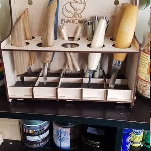 Tool Rack Plywood Tool Storage Rack Tools Knives Chisels Holder Modular ...