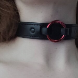 Hand dyed red collar | Etsy