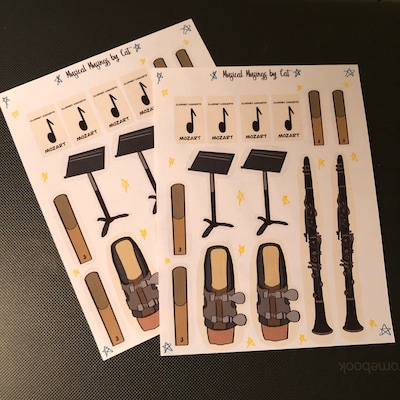 Cool Clarinet Sticker Sheets 2 Sheets - Etsy