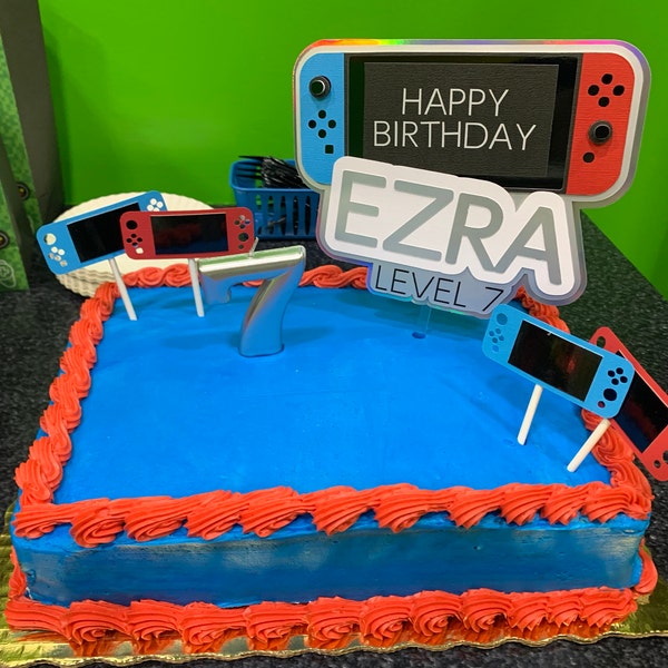 Customizable Game Console Cake Topper, Game Controller Birthday, Gamer ...