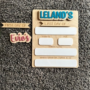 Personalized First Day of School Sign. Custom Last Day of School Sign ...