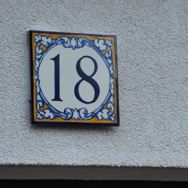 Green Italian House Number Tile, Signs for Home, Personalized Tile ...