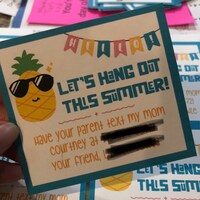 Editable Playdate Calling Card for Kid Printable, Summer Play Date ...