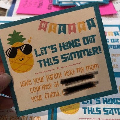 Editable Playdate Calling Card for Kid Printable, Summer Play Date ...