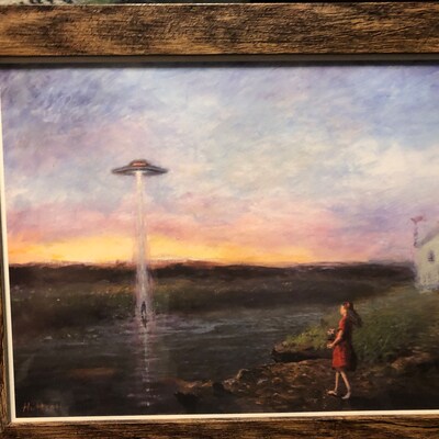 UFO Art Alien Flying Saucer Strange Weird Stuff Trippy Psychedelic ...