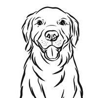 Labrador Side View Outline SVG/ Minimalist Dog Profile Line Art ...