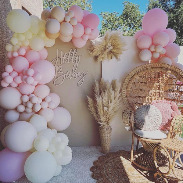 Hello Baby Sign, Baby Shower Decoration, Hello Baby Backdrop Wood Sign ...