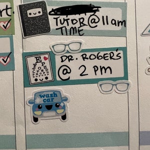 Happy Meeting Reminder Tracker Cute Kawaii Planner Stickers - Etsy