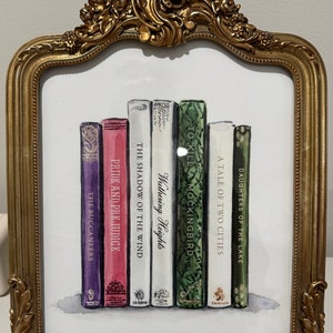 Personalized Art Print Your Favorite Books No. 5 Customizable Paperback ...