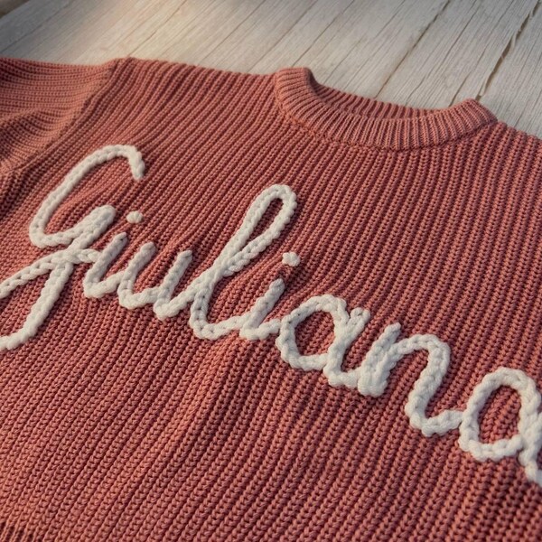 Personalized Hand Embroidered Halloween Kid Sweater, Kid Halloween ...