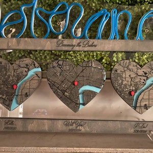 Personalised Map Location Key Holder for Wall Custom Magnetic - Etsy