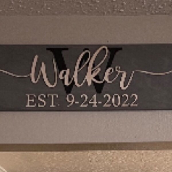 Monogram Sign: Last Name Wall Decor - Personalized Wedding Gift - Etsy