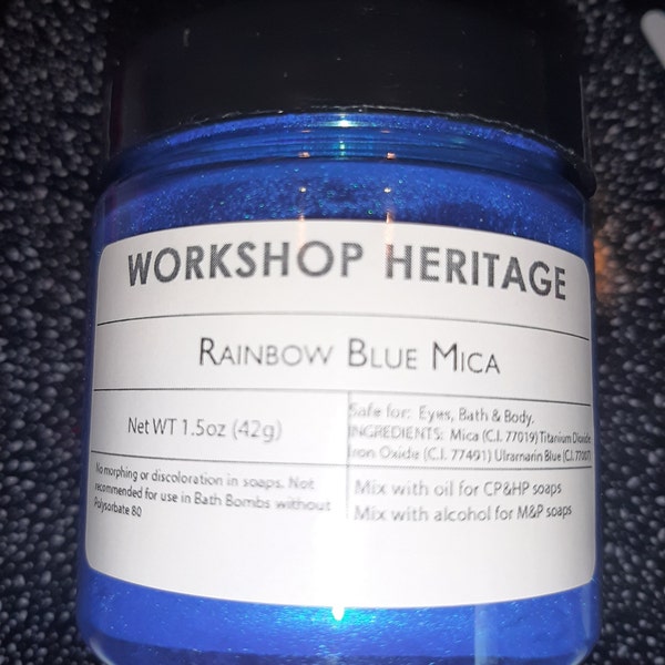Rainbow Blue Mica - Ethically Sourced and Cruelty Free - Etsy
