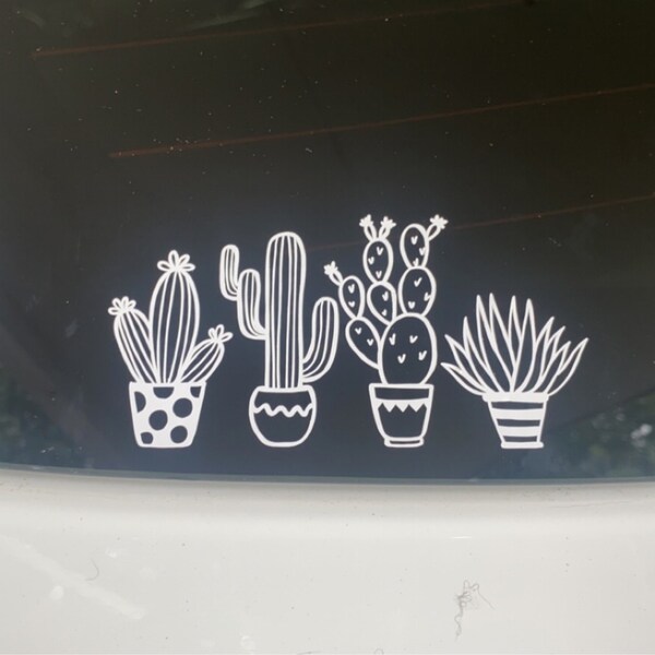 Cactus Plants Vinyl Decal Cactus Decal Boho Decal Bohemian Decor ...
