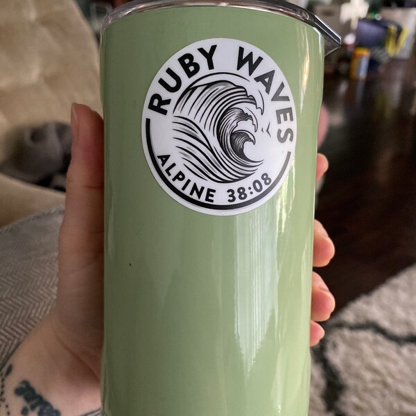 Alpine Ruby Waves Sticker - Etsy