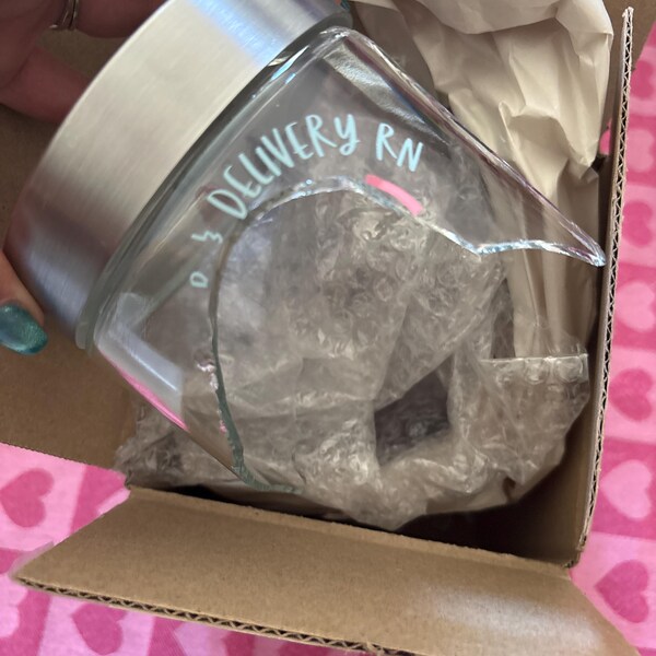 Birth and Delivery Tracking Jar With Beads- Personalized for Labor ...