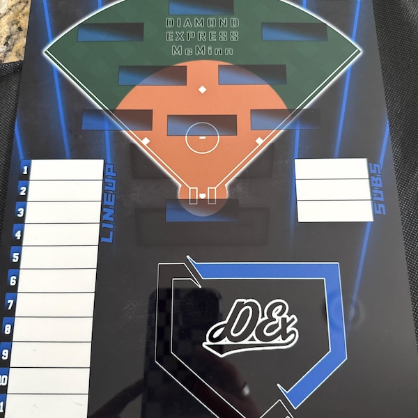 9"x12" Metal Custom Dugout Lineup Board - Etsy