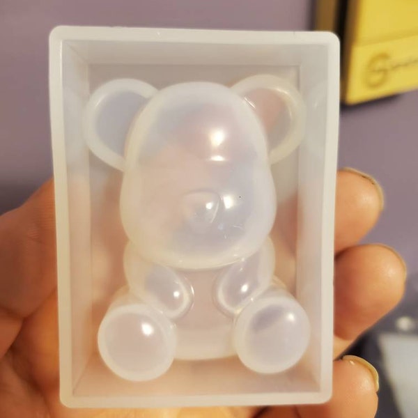 Cute Bear Silicone Mold - Bear Resin Mold for Jewelry Making -4 Sizes ...
