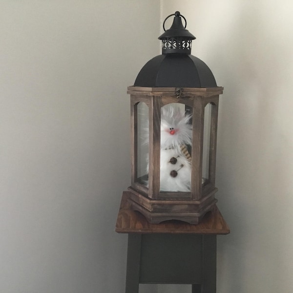 Handmade Frazzled Fluffy Snowman "stressed Out" Christmas Shelf Sitter ...