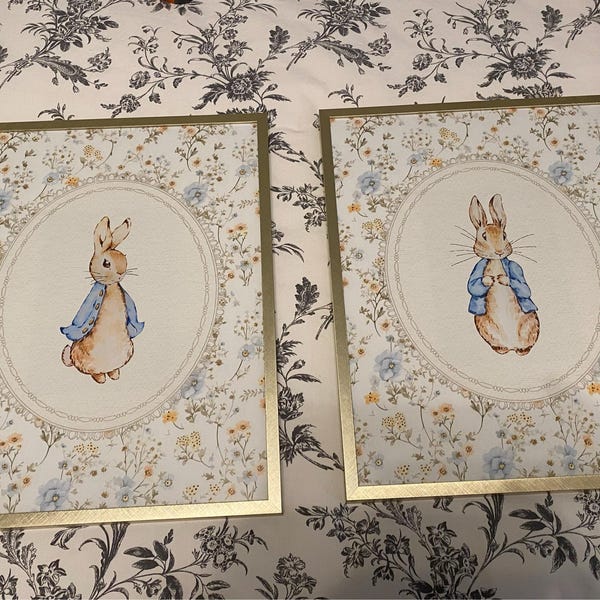Peter Rabbit Nursery Decor, Vintage Peter Rabbit Print, Gender Neutral ...