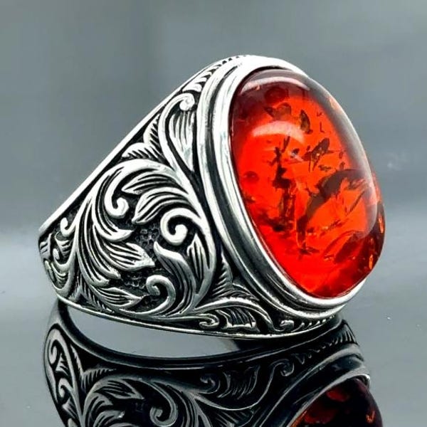Men Silver Solomon Signet Ring, Prayer Box Secret Ring, King Solomon ...