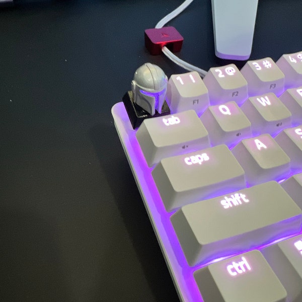 The Mandalorian Backlit LED Keycaps Handmade Resin Custom Artisan - Etsy