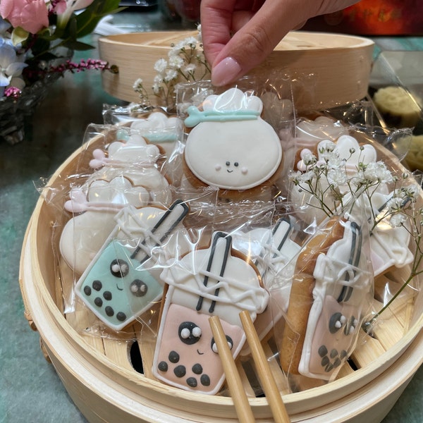 Dumpling and Boba Tea Mini Cookies - Etsy