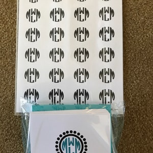 Class of 2024 Round Monogram Graduation Envelope Seals - Etsy