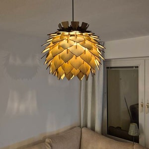 Modern Wooden Pendant Light Round Bedroom Lampshade Ceiling Lamp for ...