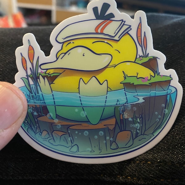 Pokémon - Psyduck - Die-cut Vinyl Sticker - Etsy
