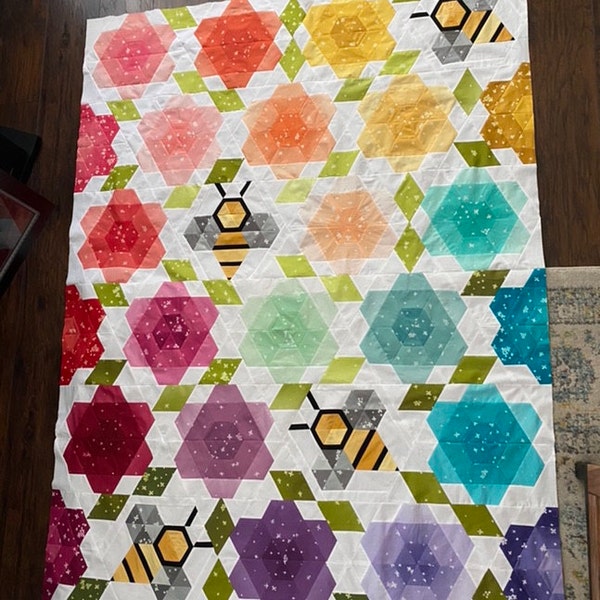 Ladybug Bloom, Krista Moser Modern Quilt Patterns, Uses 60 Degree ...