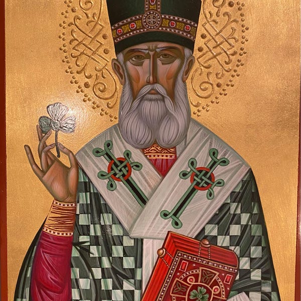 Saint Abigail Icon, St. Gobnait Icon, Deborah Religious Icon, Icon Hand ...