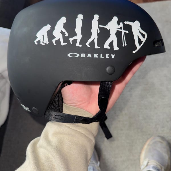 White Snowboarding Evolution Sticker - Etsy