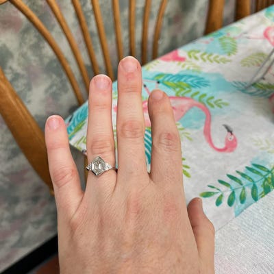 3 CT Radiant Cut Lab Grown Diamond Engagement Ring, IGI Certified F/VS ...