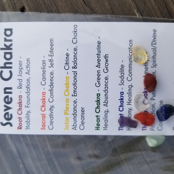 Seven Chakra Set - Stone Chips - 7 Chakra Crystal Set - Small Crystal ...