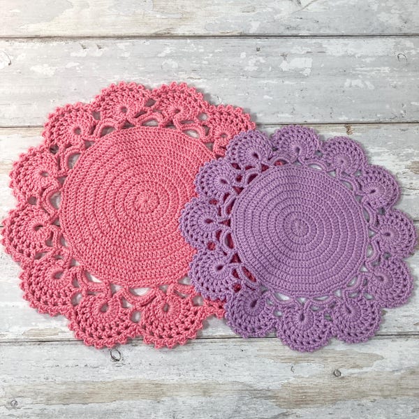 Crochet Doily Placemats Handmade Crochet Home Decor Table Linen Dining ...