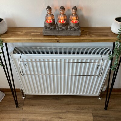 Rustic Console/radiator/hallway Table 15cm Wide, Reclaimed Scaffold ...
