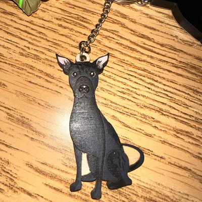 Schnauzer Wooden Keyring, Dog Keyring, Key Ring, Keychain, Dog Key ...