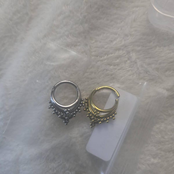 Implant Titanium Push in Threadless Nose Set ,L Bend Nose Stud ...