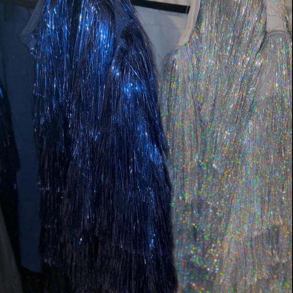 Taylor Swift Karma Jackets- CUSTOM MADE Tinsel Fringe Jacket - Etsy