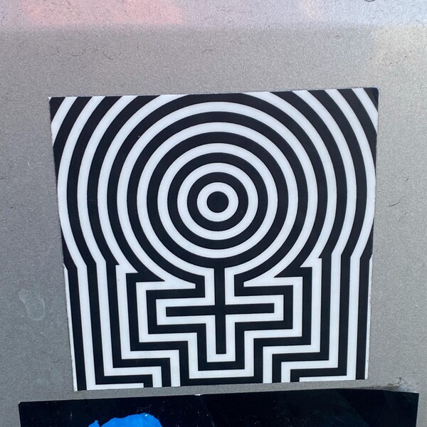 Feminist Bumper Sticker - Female Symbol Reverberating - Etsy