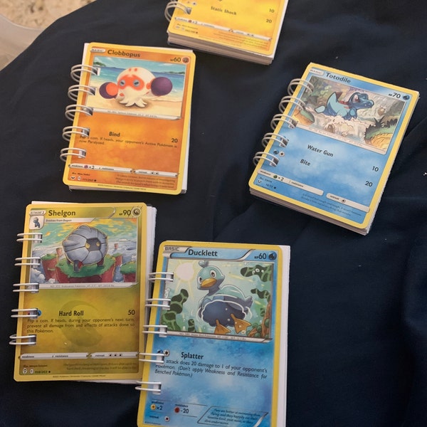 Pokemon Notebook, Little Notebook, Upcycled Pokemon Cards, Party Favor ...
