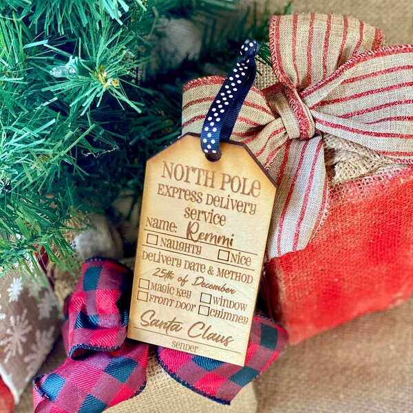 North Pole Delivery Tag // SVG + PDF - Etsy