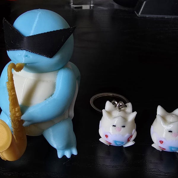 Squirtle Saxophone Figure (3D Printed), Pokemon Fan Gift, Viral Meme ...