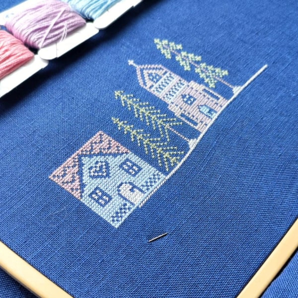 Cross Stitch Pattern Merry Christmas, Quaker Sampler, Christmas Cross ...